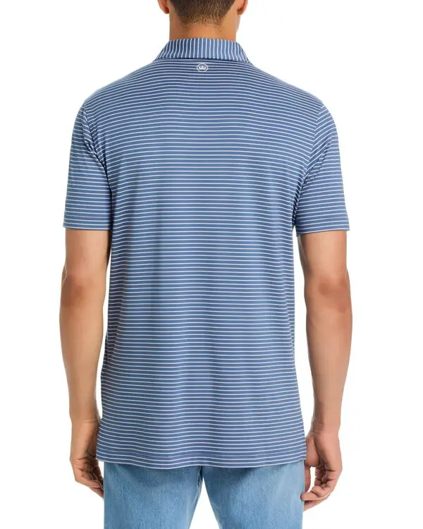 Peter Millar Crown Crafted Tailored Fit Keynote Performance Jersey Polo - Cadet