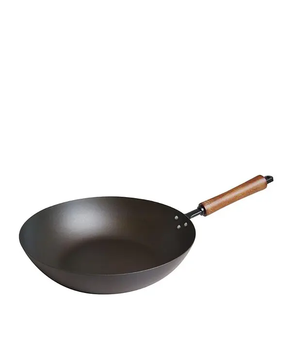 JOYCE CHEN Carbon Steel Preseasoned Stir Fry Pan, 20.4 L X 12 W X 5.25 H - Black