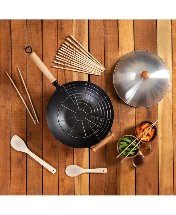 JOYCE CHEN Professional Series Nonstick 14 Wok Bundle, 13 Piece, 16 L X 16 W X 13 H