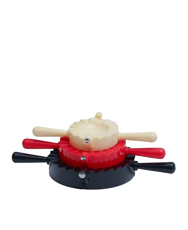 JOYCE CHEN Dumpling Press, 3 Piece Set, 8.75 L X 7.9 W X 2 H - White/red/black