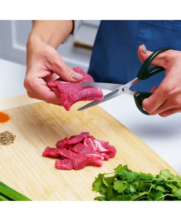 JOYCE CHEN Deluxe Unlimited Kitchen Scissors, 3.25 L X 0.4 W X 8 H - Dark Green