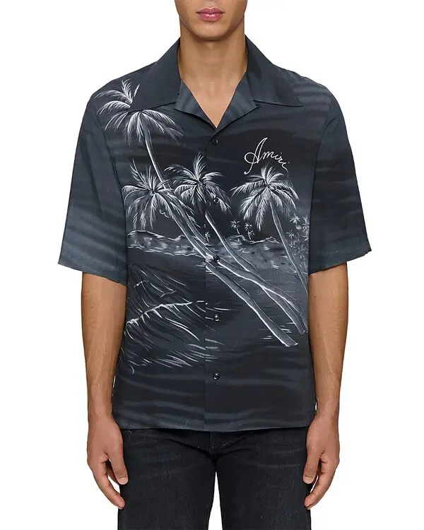 Amiri Airbrush Palms Camp Shirt