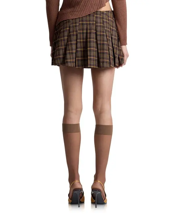 Avec Les Filles Belted Pleated Skort