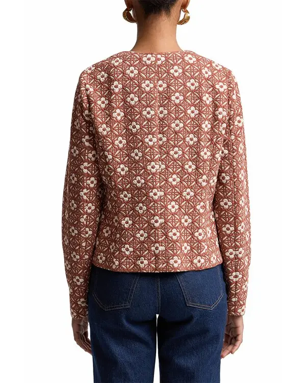 Bagatelle Jacquard Collarless Zip-up Jacket