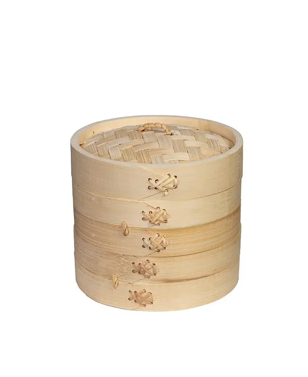 JOYCE CHEN 2-tier Steamer Baskets, 6 L X 6 W X 5.5 H - Beige/khaki