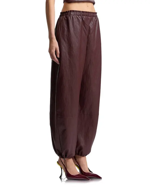 Avec Les Filles Faux Leather Balloon Pants
