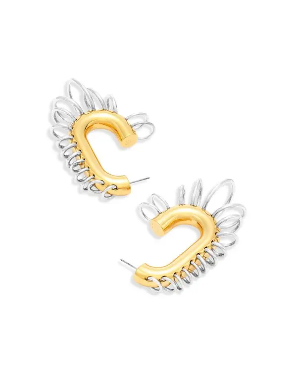 Rabanne Punk Xl Link Two Tone Hoop Earrings