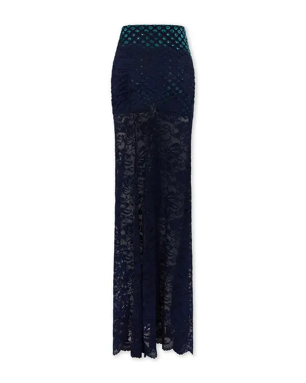 Rabanne Embellished Lace Maxi Skirt