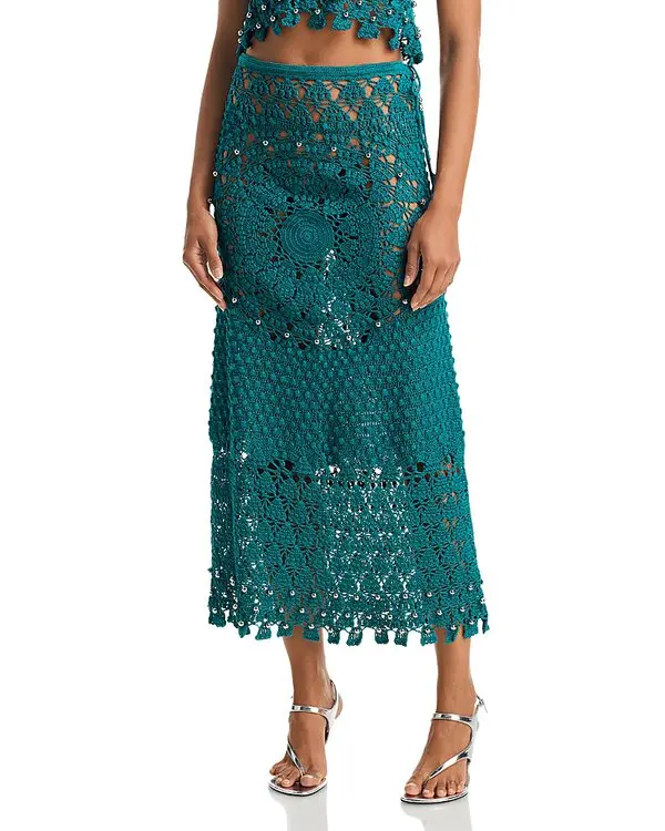 Rabanne Beaded Crochet Skirt