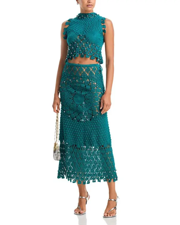 Rabanne Beaded Crochet Skirt
