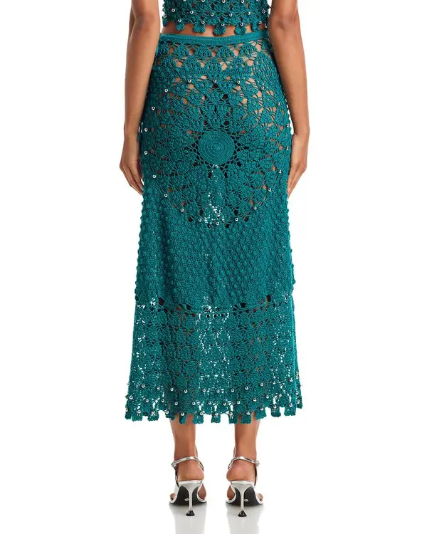 Rabanne Beaded Crochet Skirt