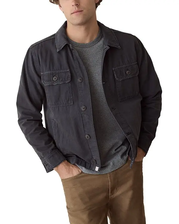 Marine Layer Patrick Collared Overshirt - Faded Black