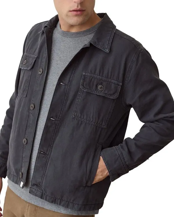 Marine Layer Patrick Collared Overshirt - Faded Black