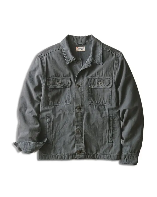Marine Layer Patrick Collared Overshirt - Faded Black