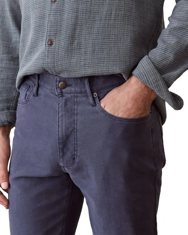 Marine Layer Five Pocket Flex Terry Slim Straight Pants - True Navy