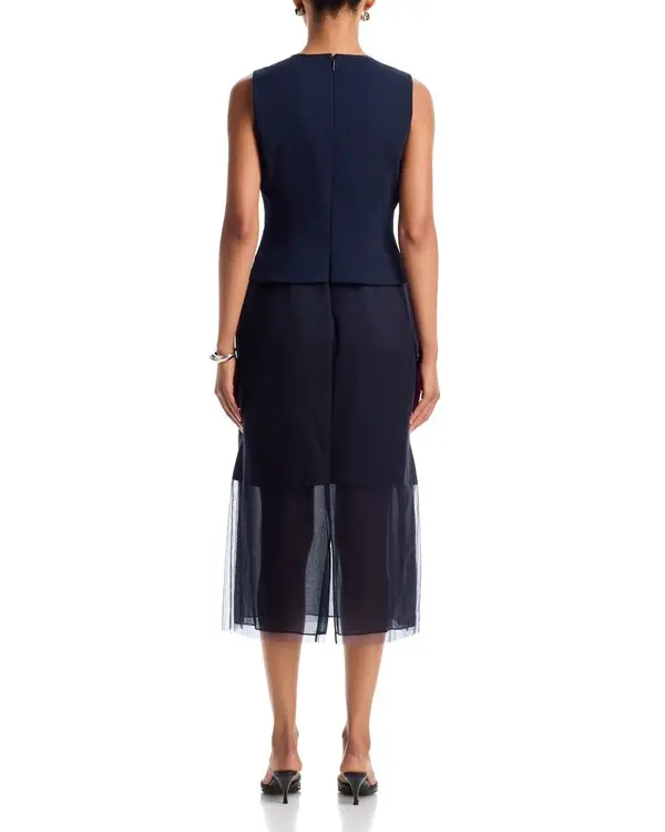 JASON WU Cady Layered Sleeveless Cocktail Dress