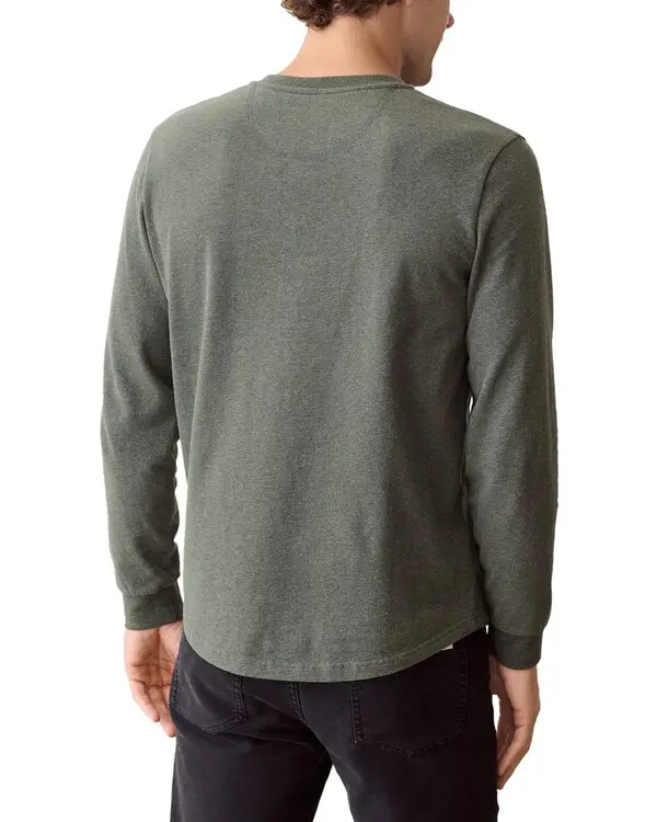 Marine Layer Luxe Jersey Henley - Basalm Green Heather