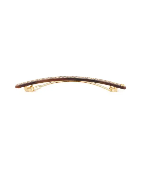 Alexandre De Paris Tuileries Thin Barrette With Swarovski Strass