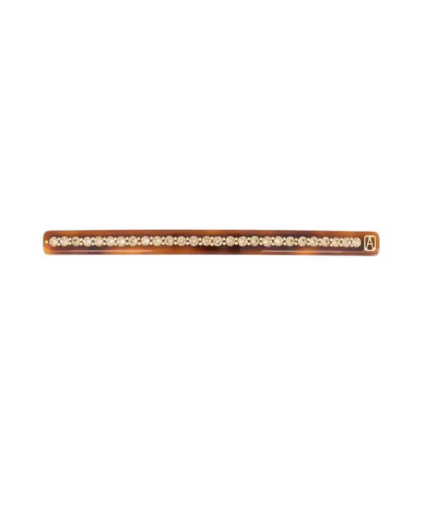 Alexandre De Paris Tuileries Thin Barrette With Swarovski Strass