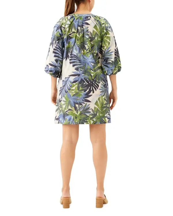 Karen Kane Cotton Puffed Sleeve Peasant Dress