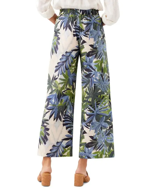 Karen Kane Printed Cotton Drawstring Ankle Pants