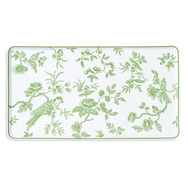 Bernardaud Porcelain Bird Motif Rectangular Platter - Albertine
