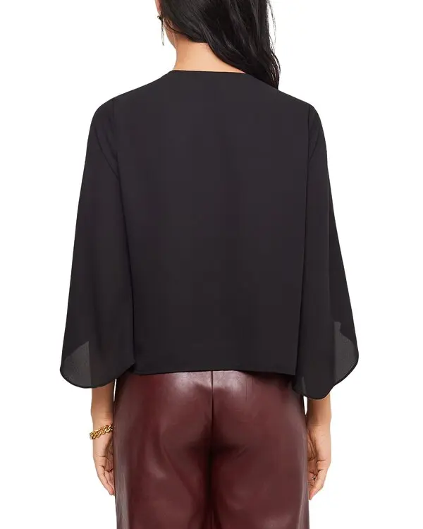 Karen Kane Draped Crossover Top - Black