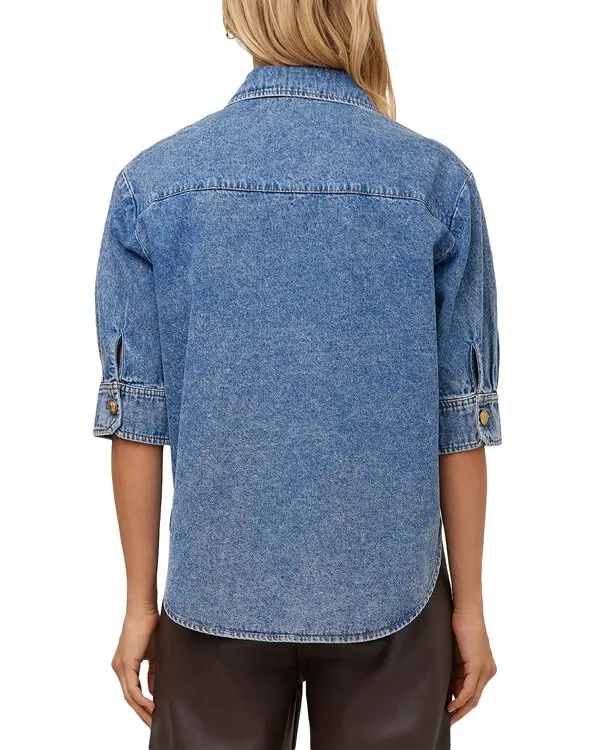 Fifteen Twenty Suri Button Up Puff Sleeve Top