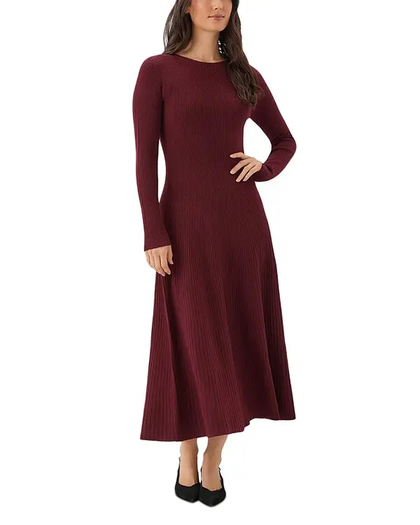Karen Kane Ribbed Midi Sweater Dress