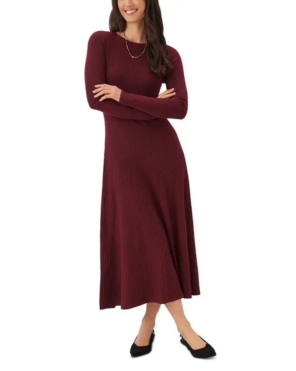 Karen Kane Ribbed Midi Sweater Dress