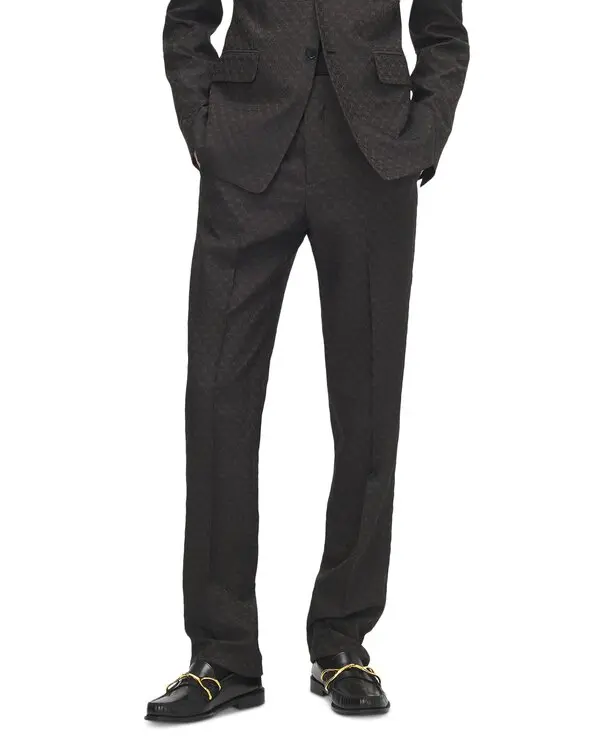 Alexander McQueen Skull Jacquard Tailored Trousers