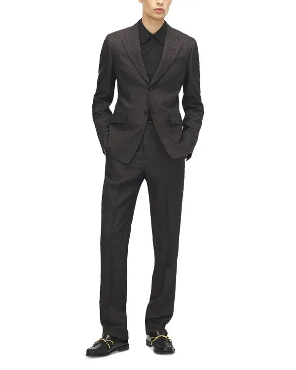 Alexander McQueen Skull Jacquard Tailored Trousers