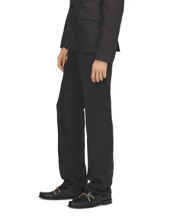 Alexander McQueen Skull Jacquard Tailored Trousers