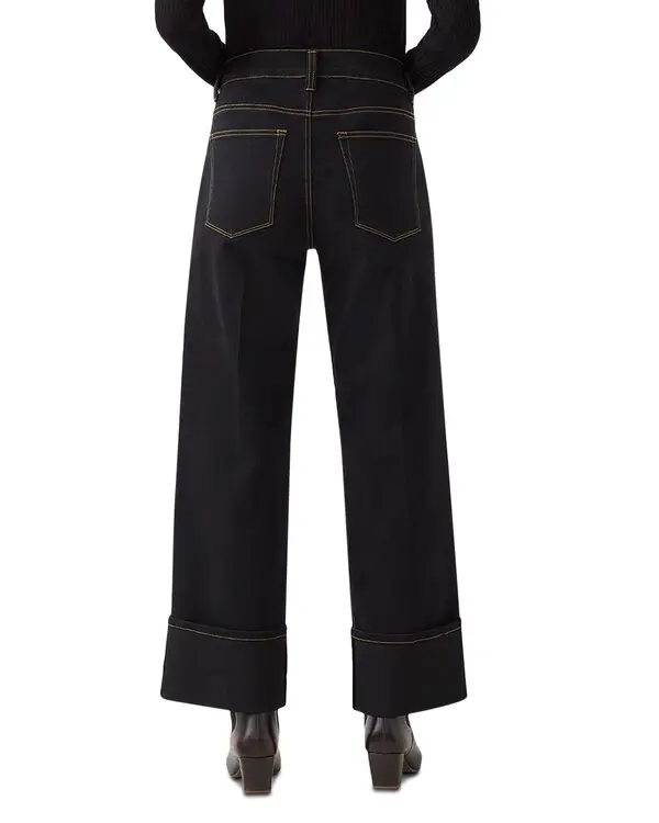 Karen Kane High Rise Cuffed Cropped Jeans