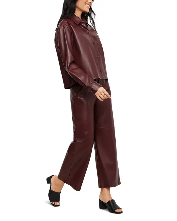 Karen Kane Faux Leather Pull-on Ankle Pants