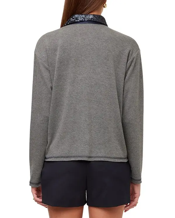 Fifteen Twenty Kendall Sequinned Collar Top