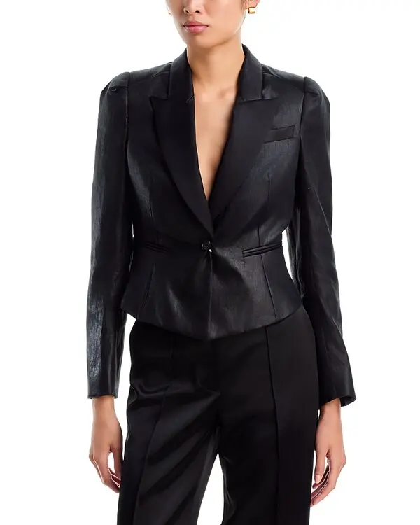 Alexander McQueen Linen Short Blazer