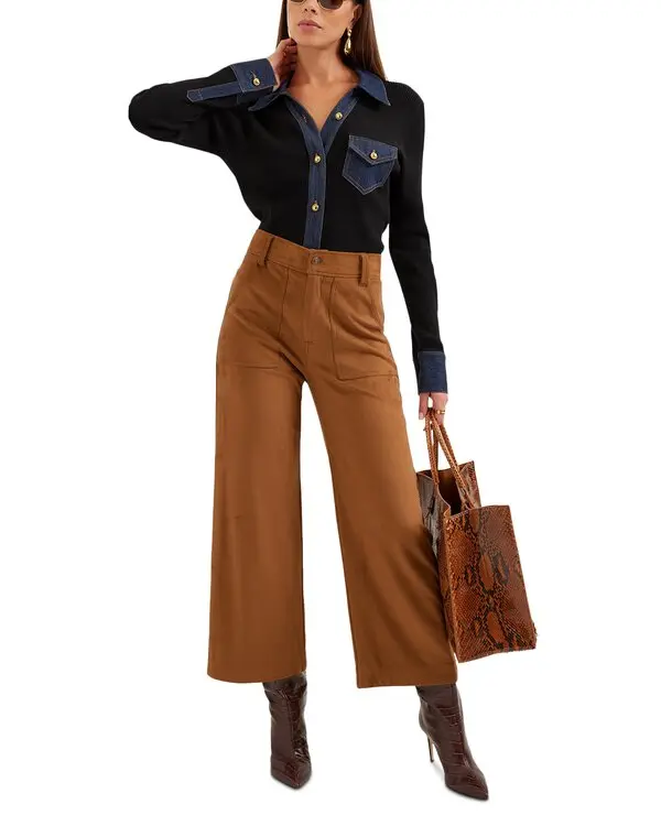 Fifteen Twenty Rylee Cropped Wide Leg Pants