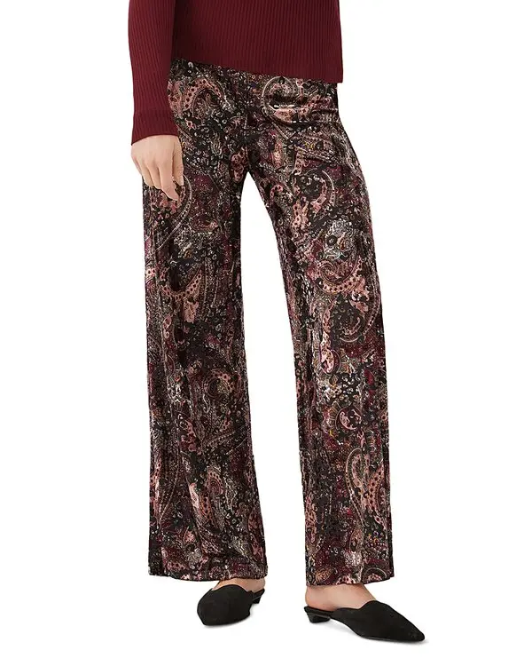 Karen Kane Velvet Burnout Wide Leg Pants - Print
