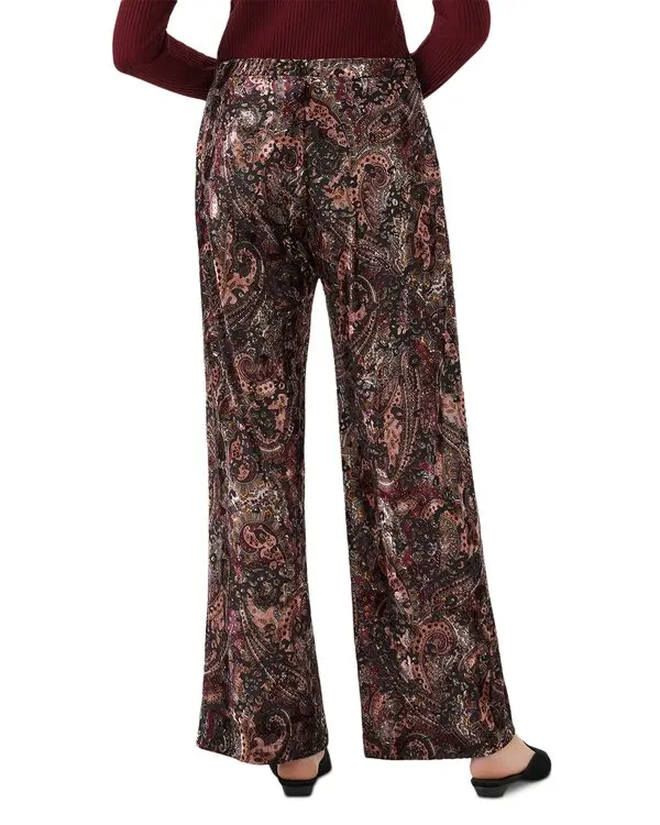 Karen Kane Velvet Burnout Wide Leg Pants