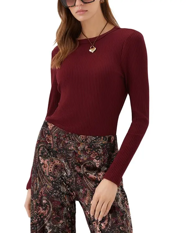 Karen Kane Velvet Burnout Wide Leg Pants