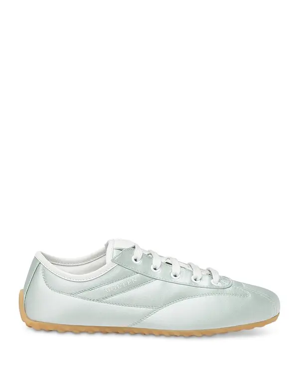 Alexander McQueen Satin Sneakers - Dark Green