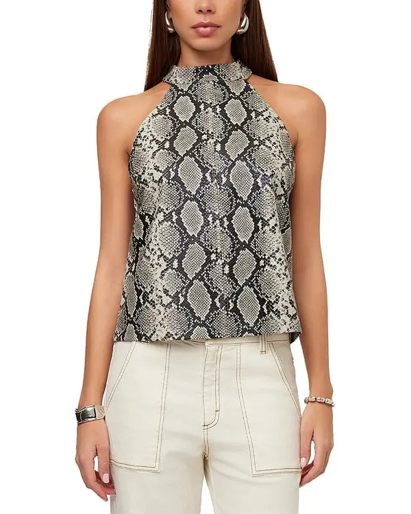 Fifteen Twenty Alexis Faux Leather Halter Top