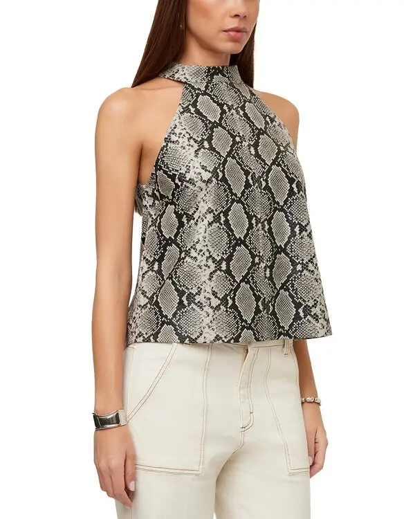 Fifteen Twenty Alexis Faux Leather Halter Top