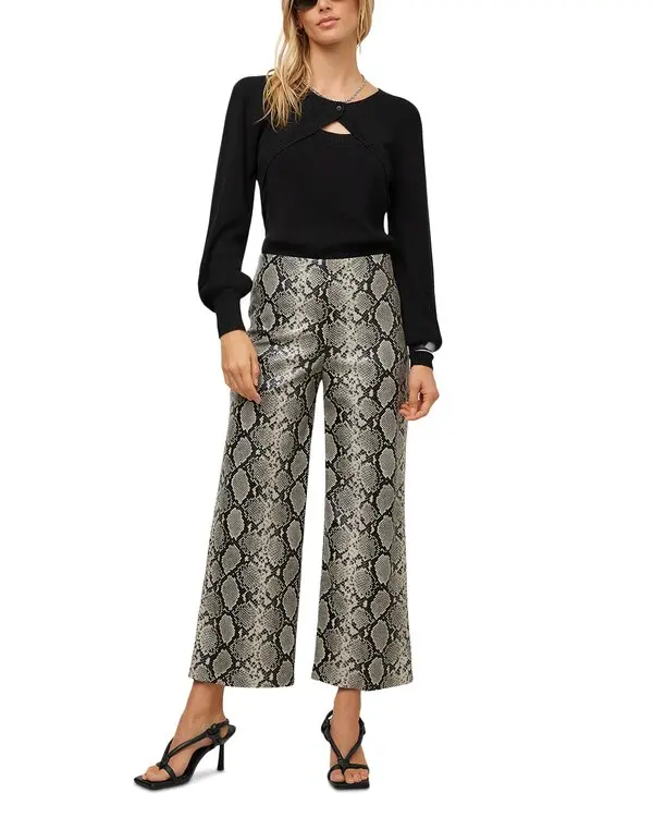 Fifteen Twenty Kelly Faux Leather Cropped Pants