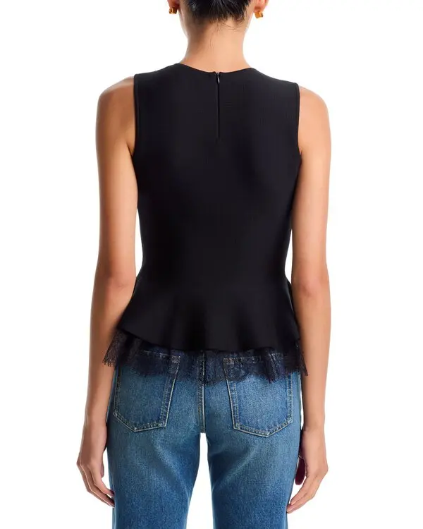 Alexander McQueen Lace Peplum Top