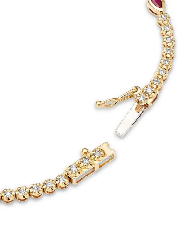 Bloomingdale'S Ruby And Diamond Tennis Bracelet In 14k Yellow