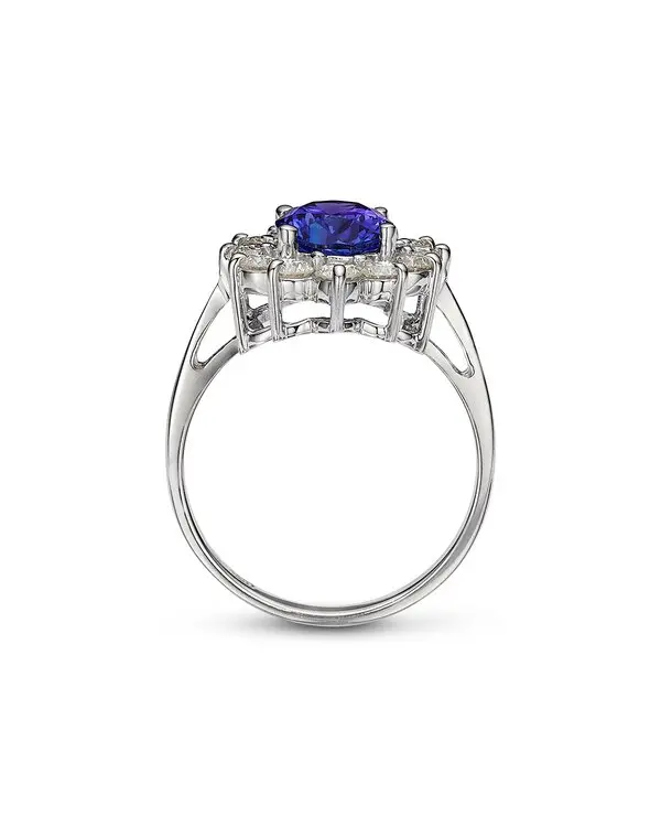 Bloomingdale'S Tanzanite And Diamond Ring In 14k White Gold