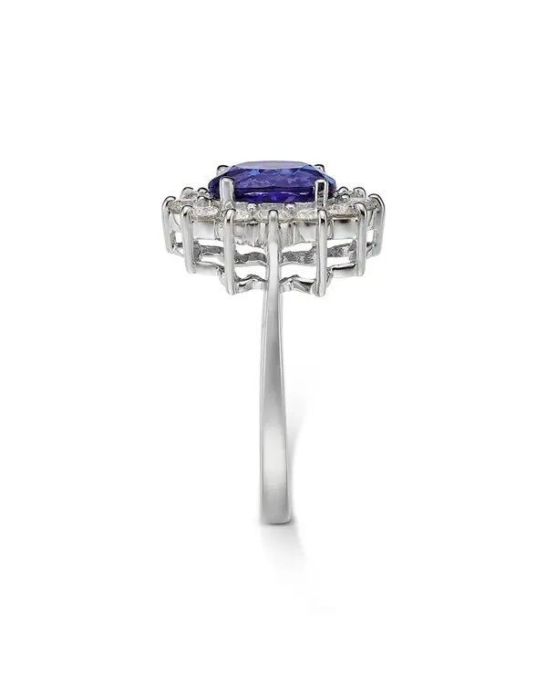 Bloomingdale'S Tanzanite And Diamond Ring In 14k White Gold