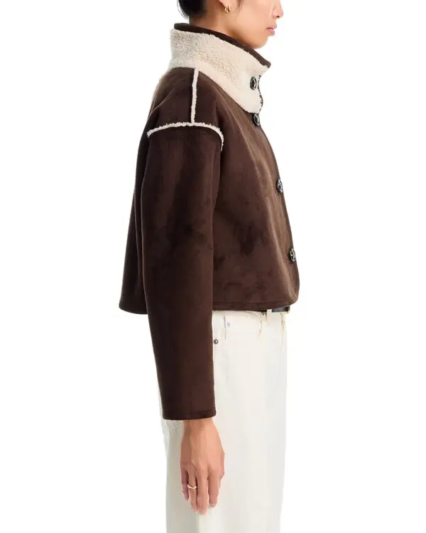 Velvet By Graham & Spencer Esme Cropped Jacket - Espresso Brown